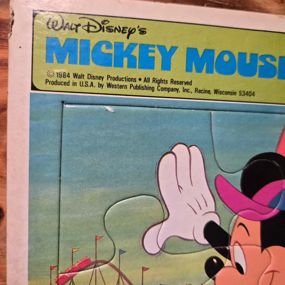 Walt Disney | Toys | Walt Disney Mickey Mouse Golden Frame Tray Puzzle ...